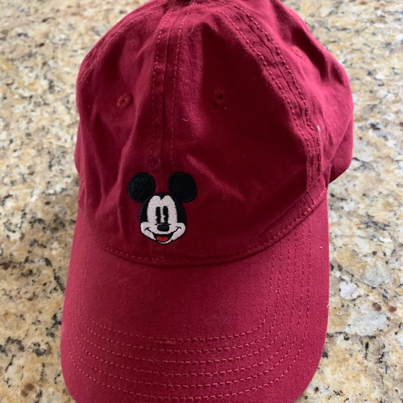 Disney | Accessories | Disney Mickey Mouse Hat Maroon | Poshmark